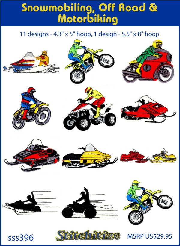 Custom Embroidery Designs By Stitchitize Snowmobiling, Off Road ...