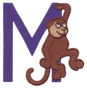 Custom Embroidery Designs By Stitchitize Children's Alphabet Letter M ...