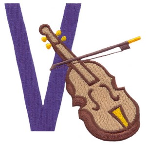 Custom Embroidery Designs By Stitchitize Children's Alphabet Letter V ...