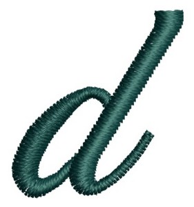 Custom Embroidery Designs By Stitchitize Script Alphabet Lower Case d