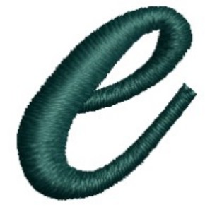 Custom Embroidery Designs By Stitchitize Script Alphabet Lower Case e