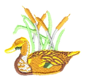 Custom Embroidery Designs By Stitchitize Duck w/Cattails