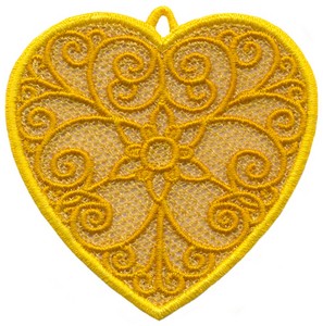 Custom Embroidery Designs By Stitchitize FSL - Scroll Heart Ornament ...