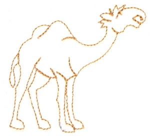 Custom Embroidery Designs By Stitchitize Camel outline