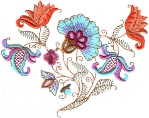 Custom Embroidery Designs By Stitchitize Rococo Floral