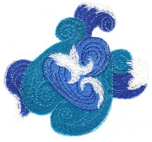 Custom Embroidery Designs By Stitchitize Crashing Waves