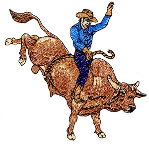 Custom Embroidery Designs By Stitchitize Bull Rider