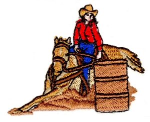 Custom Embroidery Designs By Stitchitize Barrel Racer